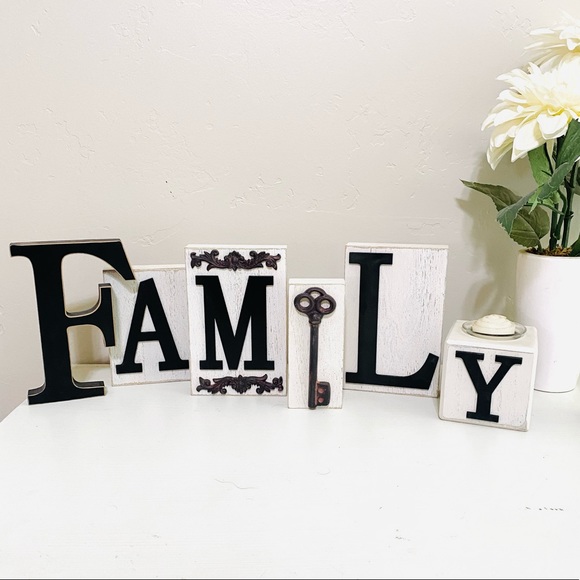 Homegoods | Accents | Family Block Letter Sign Farmhouse Rustic ...